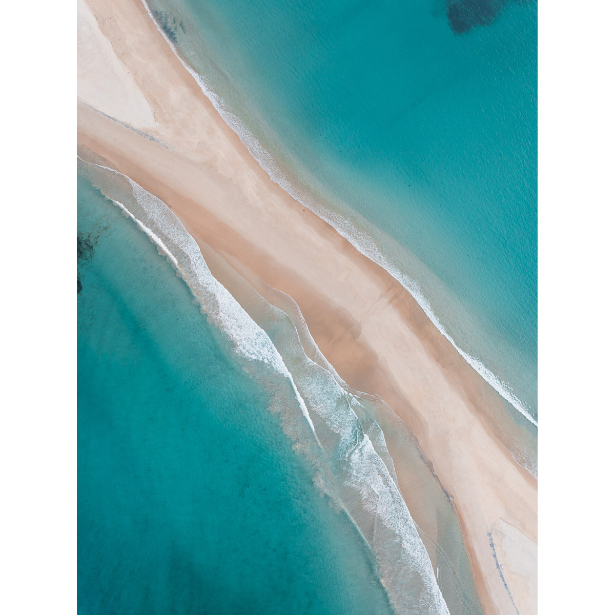 Fingal Spit Top Down - Port Stephens - Art Print – Tidaltones